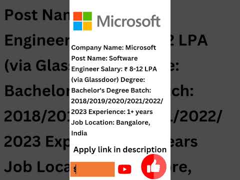 Microsoft Is hiring | Microsoft Recruitment 2024