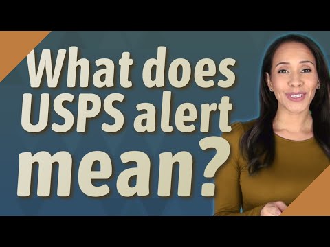 What does USPS alert mean?