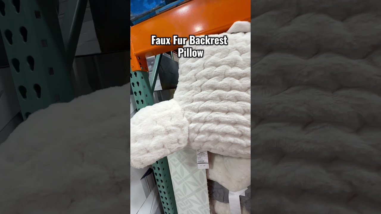 Faux Fur Backrest Pillow at Costco #costcofinds #costco #costcobuys