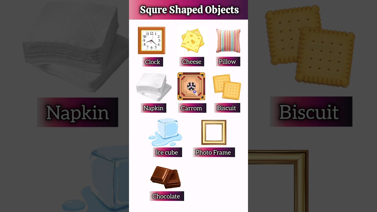 Square shape Objects #educational