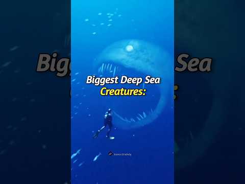 Biggest Deep Sea Creatures 🤯☠️ #sea #oarfish #anglerfish #shorts