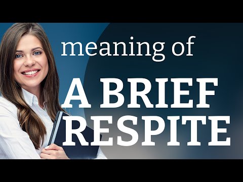 Understanding "A Brief Respite": An English Learning Guide