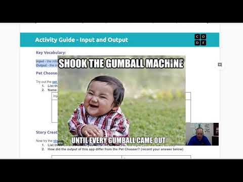 Input and Output Video Lesson--Wednesday, October 21