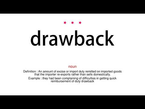 How to pronounce drawback - Vocab Today