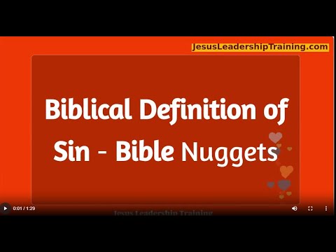 Bible Definition of Sin