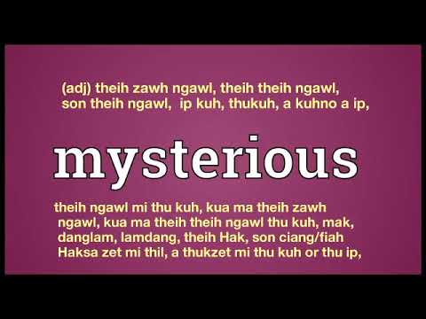 mysterious meaning in English Ngawn
