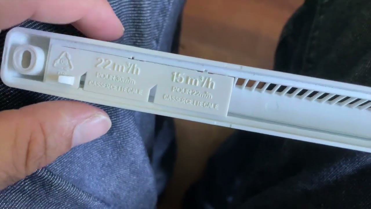 Placer des entrées d'air pour vmc