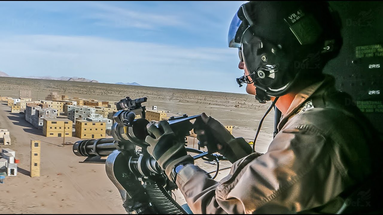 Marines Unleash Powerful Live Fire from UH-1Y Venom Helicopters