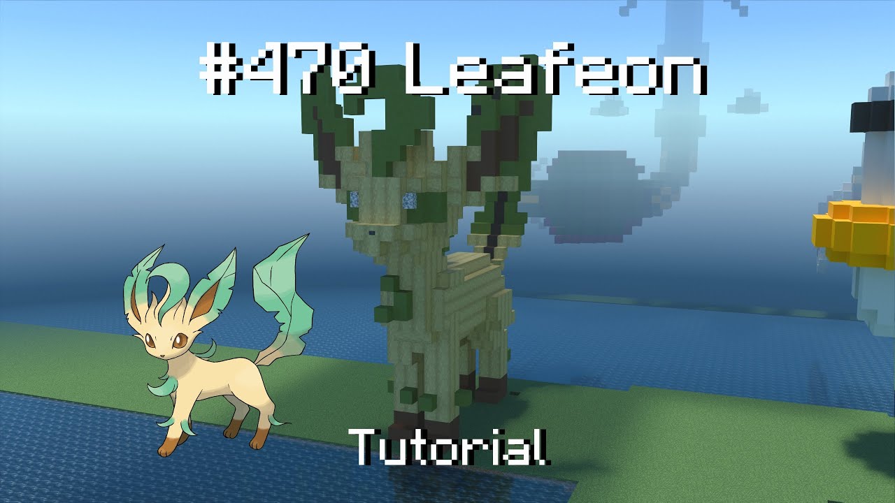 How to build a Pokémon Leafeon  statue in Minecraft (Tutorial)