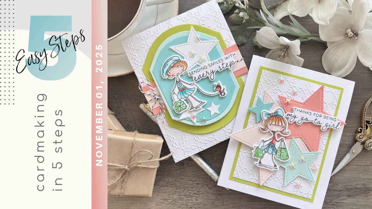 Cardmaking: Inspiration with Spellbinders November 2025 Clubs | Embossing Folder & Clear Stamp