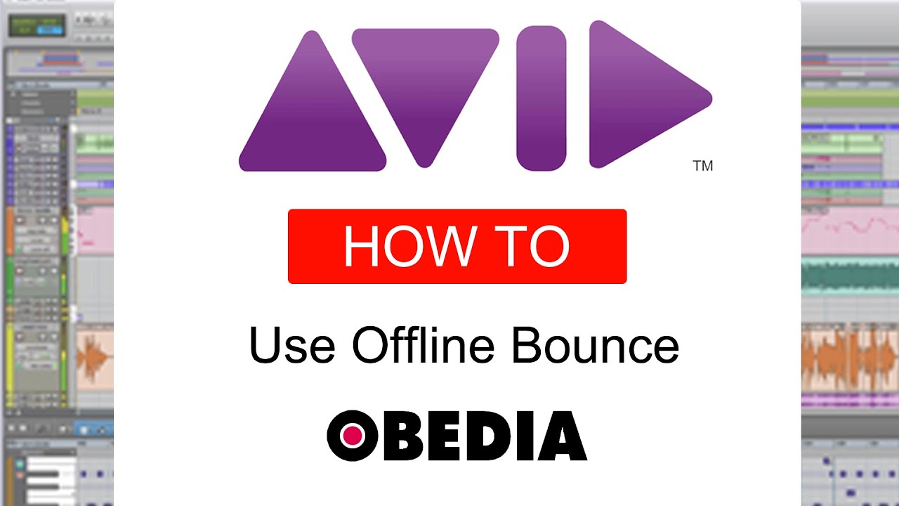 PRO TOOLS - Offline Bounce In Pro Tools 11