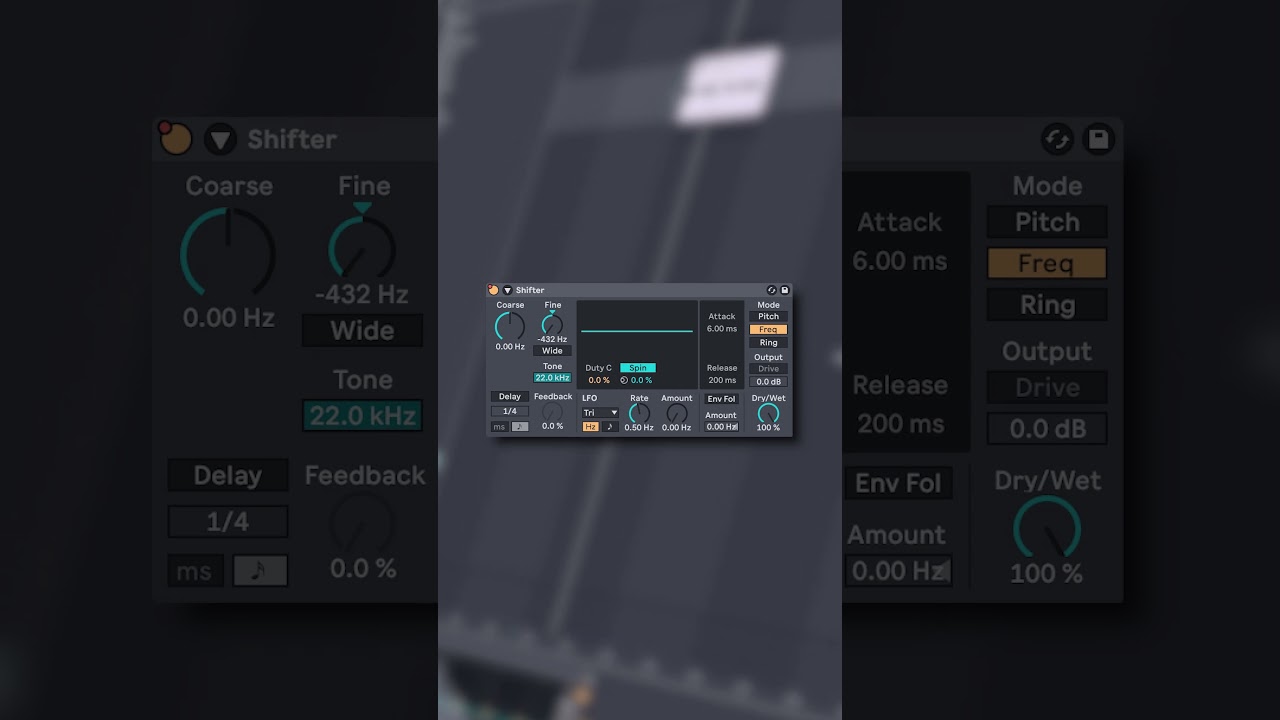 Frequency Shifter (Explained in 30 Seconds)  #sounddesign #abletonlive #ableton #frequencyshifter