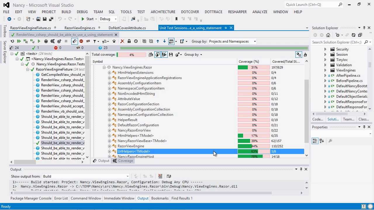dotCover How-to: Coverage Filters / temporary filters