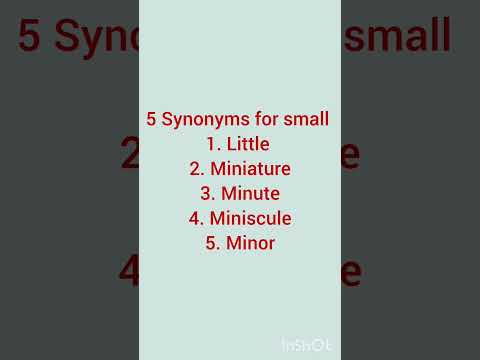 5 synonyms for small
