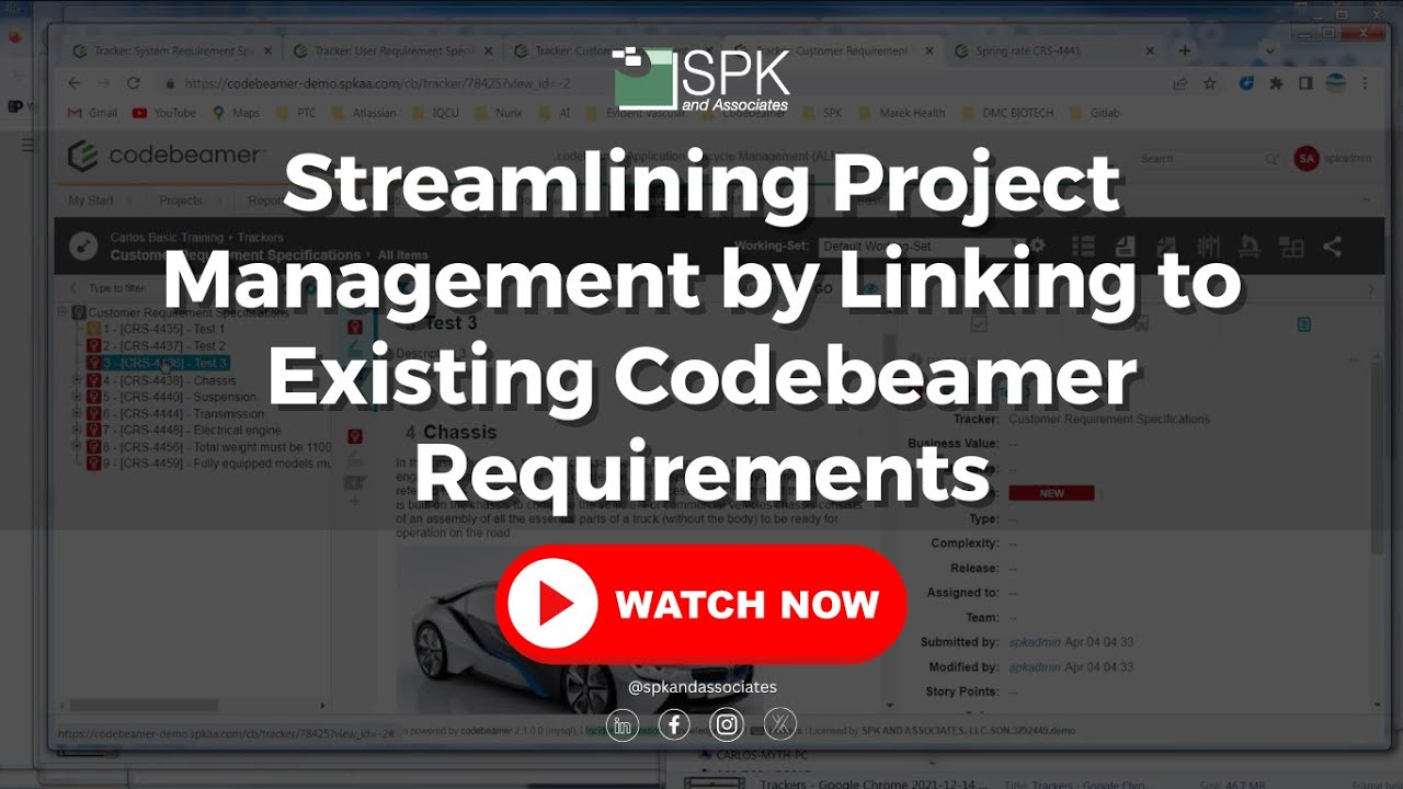 Streamlining Project Management By Linking To Existing Codebeamer Requirements Spk And Associates