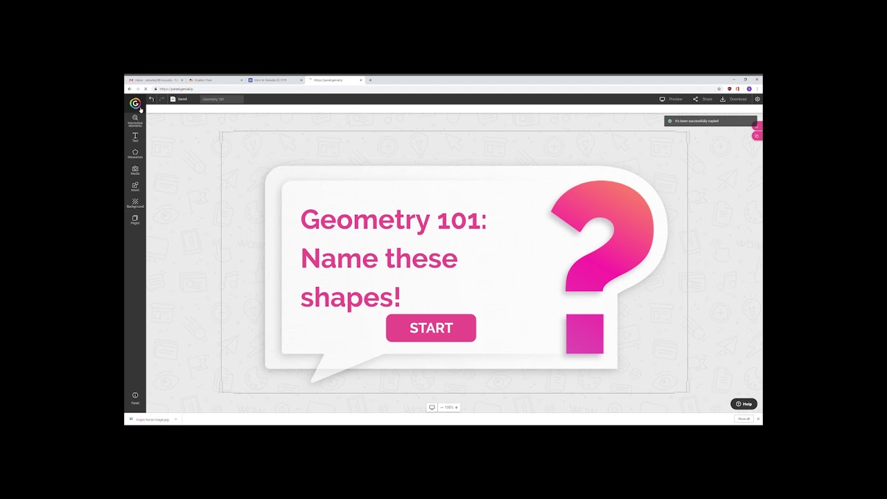 Genially Tutorial 5 Sharing a Genially