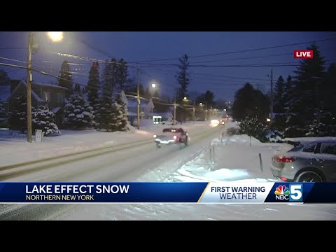 Lake effect snow causes slick travel in New York
