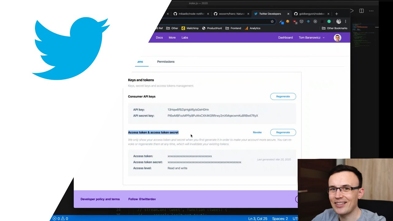 Twitter API in JavaScript - Twitter Monitoring Tutorial