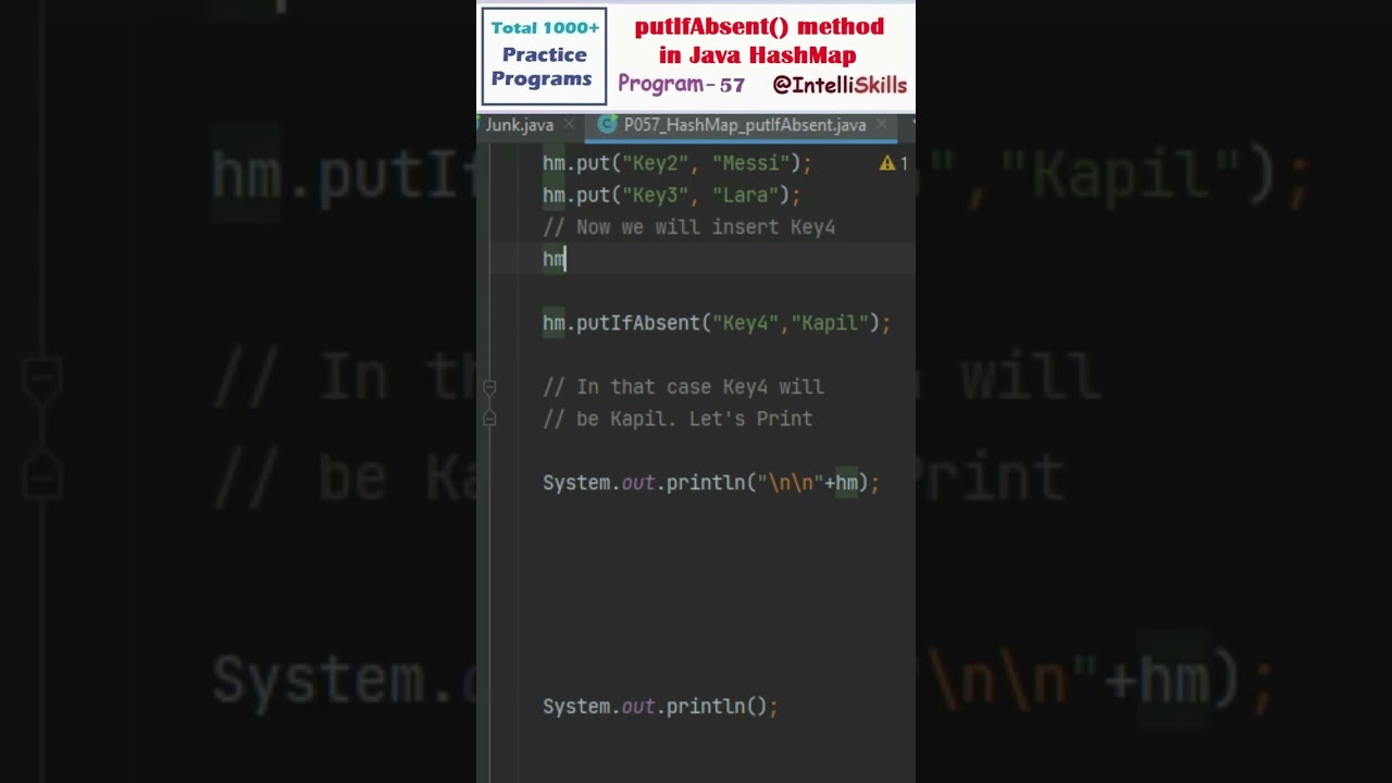 [Java HashMap] Have you used putIfAbsent method? #Shorts #java #coding #trending