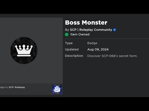 How to get Boss Monster achievement in SCP: Roleplay (066 secret/true form)