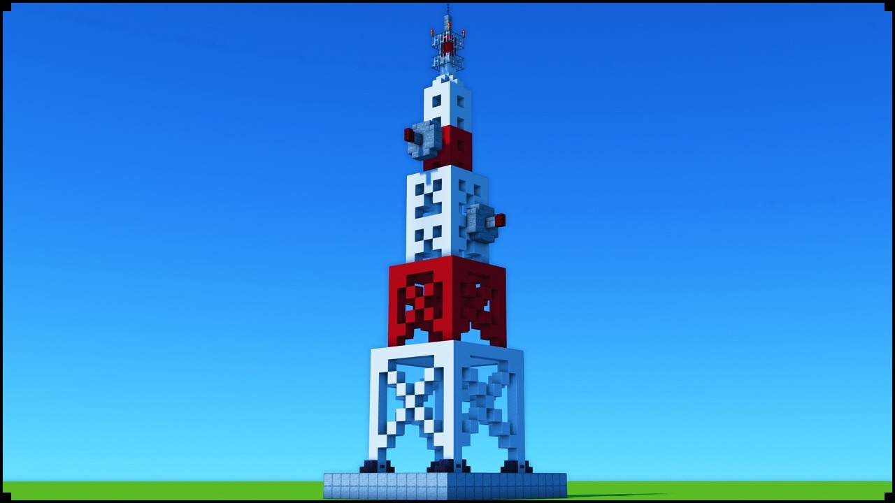 How To Make a Radio Tower In Minecraft | City Tutorial - Minecraft Builders