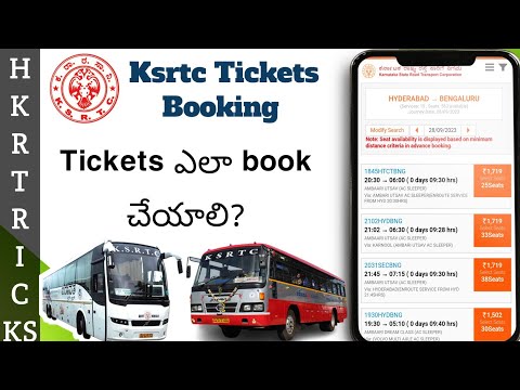 HOW TO BOOK KSRTC BUS TICKETS ONLINE IN TELUGU BY HEMADRI HKRTRICKS