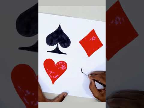 How to draw the Playing card symbol #Playingcard #Shorts