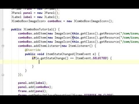 Java swing GUI tutorial #26: JComboBox, ItemListener and DefaultComboBoxModel