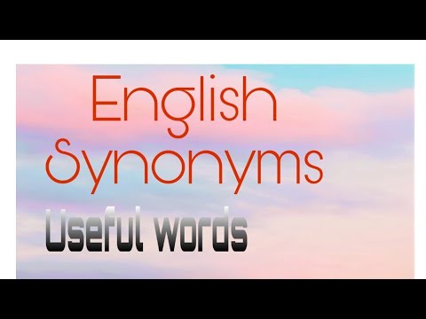 Synonym words in English