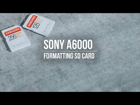 Sony A6000: Formatting SD card (ILCE6000B)