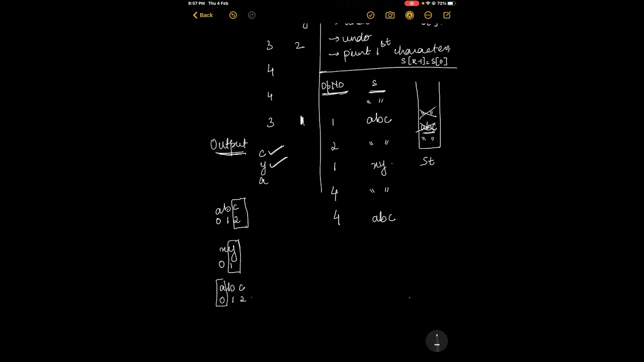 Simple Text Editor||Hackerrank||C++||Day 10