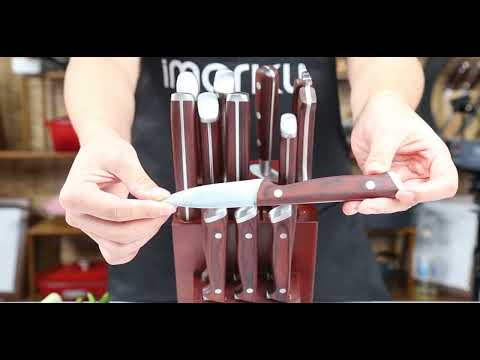 16-Piece Japanese Knife Set with Block | Best Knife Set 2023