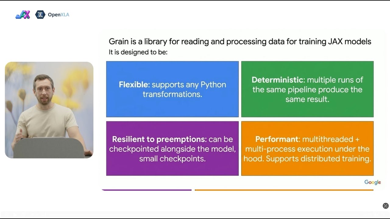 Grain: Training data processing, tuning, and performance | JAX/OpenXLA DevLab Fall 2025