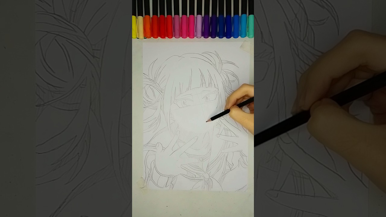 How to draw Toga Himiko face 💛🔪 | from My Hero Academia #art #myheroacademia #togahimiko