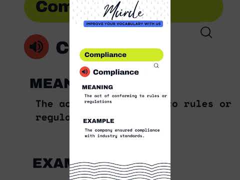 Meaning of Word COMPLIANCE #shortvideo #english #learning