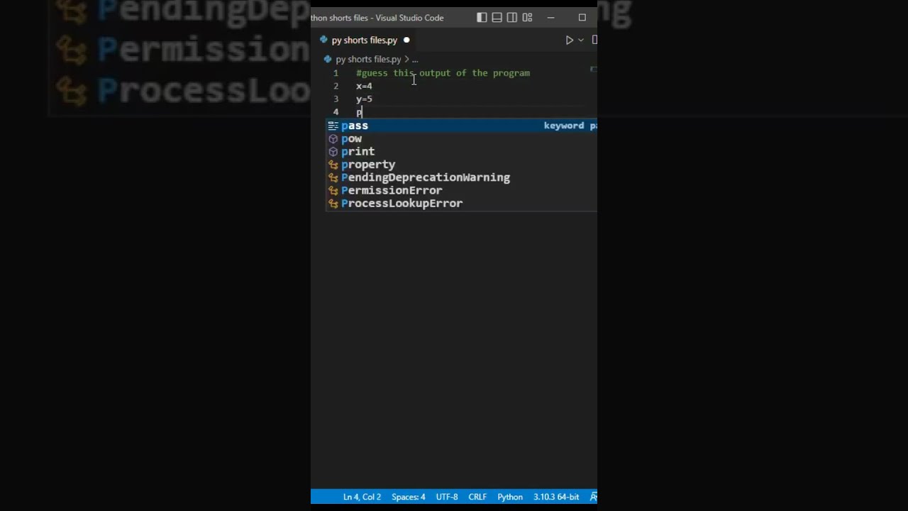guess the output ? | #python #coding #pythoncode #code #android #python3