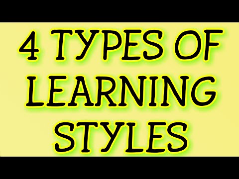 4 Types of learning styles