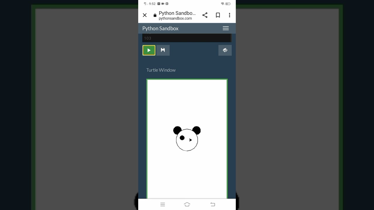 Draw a Panda Using Turtle module in Python
