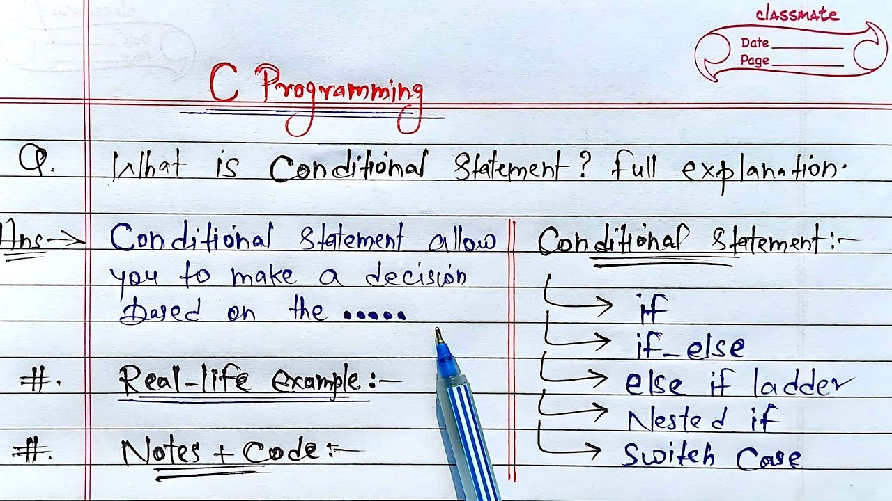 C Conditional Statements | if, if-else, else if, nested if else, switch case | Learn Coding 