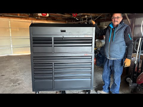 Menards ProSteel toolbox and garage doors… productive day with dad.
