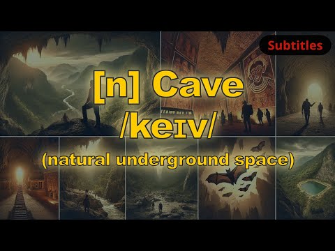 [n] Cave meaning (natural underground space) with 5 examples