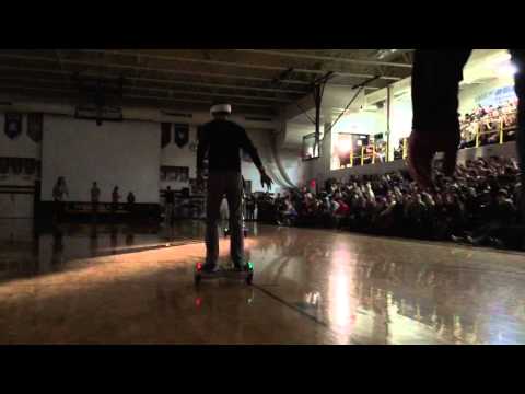 Mr. Roth doesn’t walk on water, but does ride a mean hoverboard ...