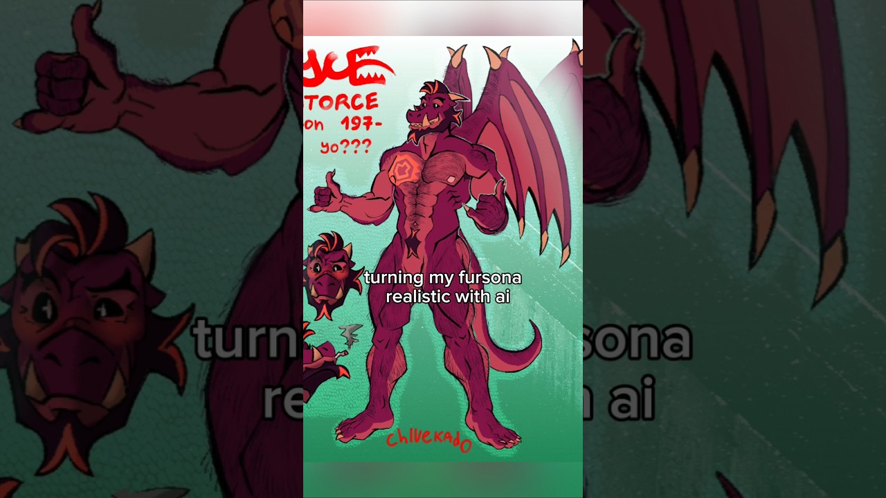 TILL THE END PLS🙏🙏#furry #muscle #dragon #ai #fursona #bara