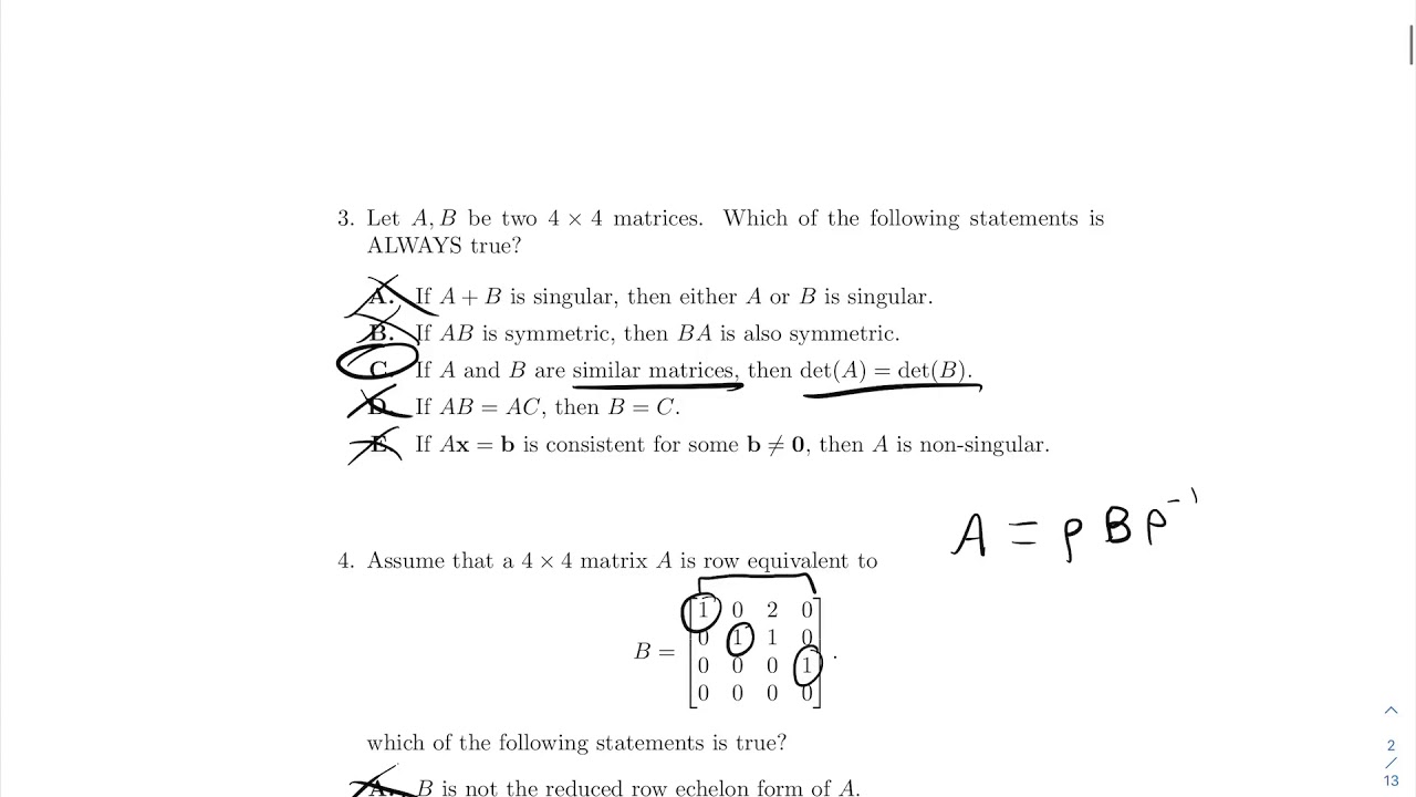 S2017 Full Final Exam MA 265