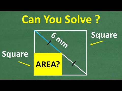 What is the area of the small square inside of this larger square?