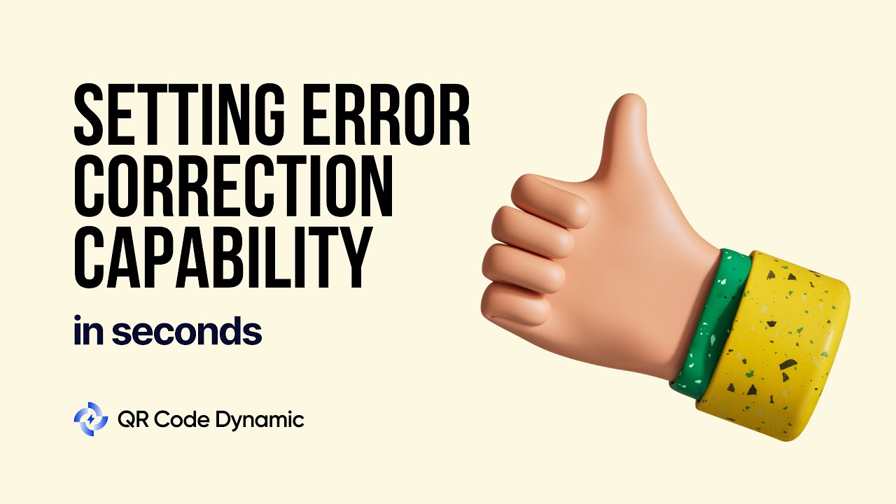Setting Error Correction Capability of a QR Code (Quick & Easy)