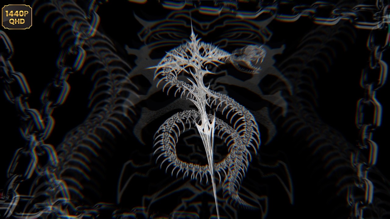 Snake Skeleton Chain 1440P Live Wallpaper