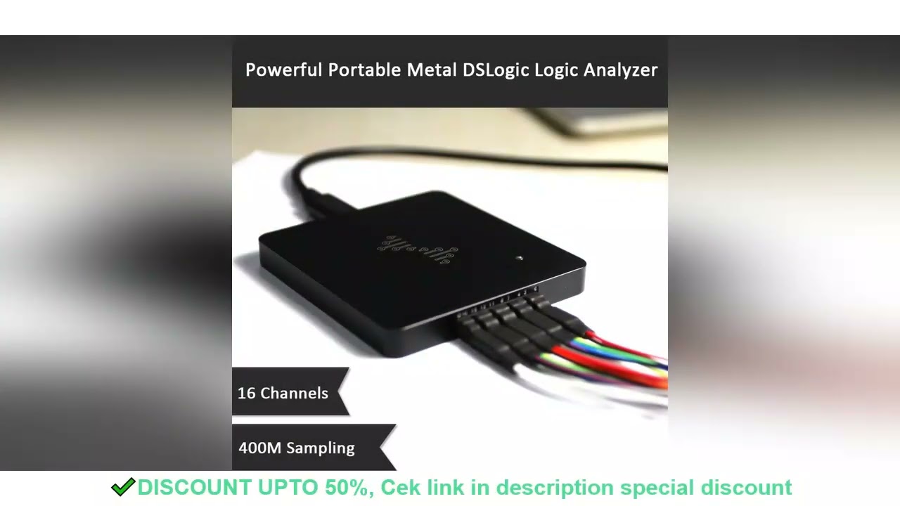 DreamSourceLab DSLogic Plus Portable Metal DSLogic Logic Analyzer 16 Channels 100MHz USB-based