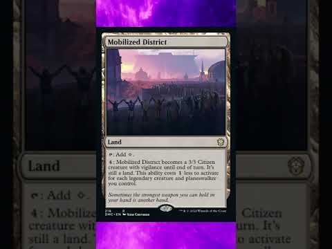 What is Mobilized District? Dominaria United Commander set (Card 218)