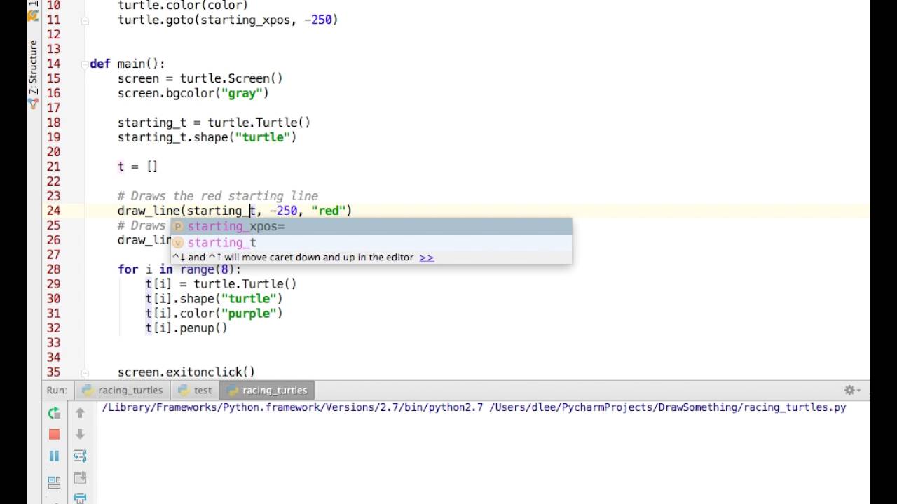 5  Racing Turtle   Arrays and For Loops